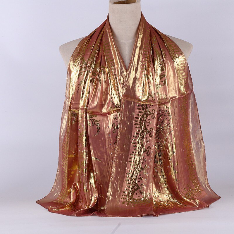 Arab Ramadan Muslim Real Silk Purl Long Scarf Isla... – Grandado