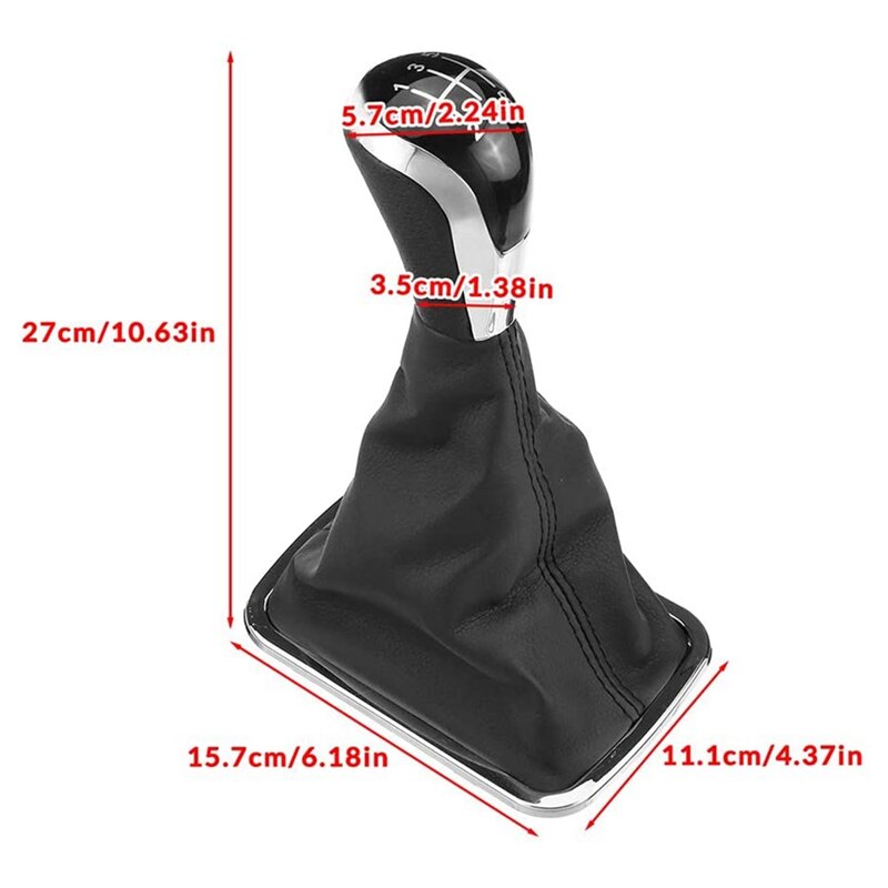 5 Speed Car Gear Shift Knob Boot Gear Shift Collar... – Grandado