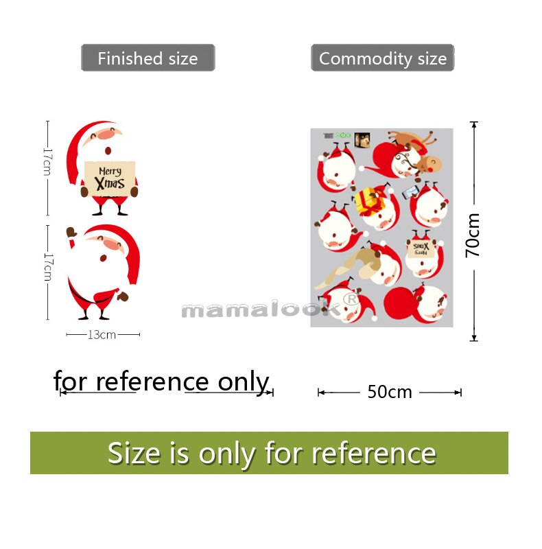 Cartoon Santa Claus Vinyl Wall Stickers Home Decor... – Grandado