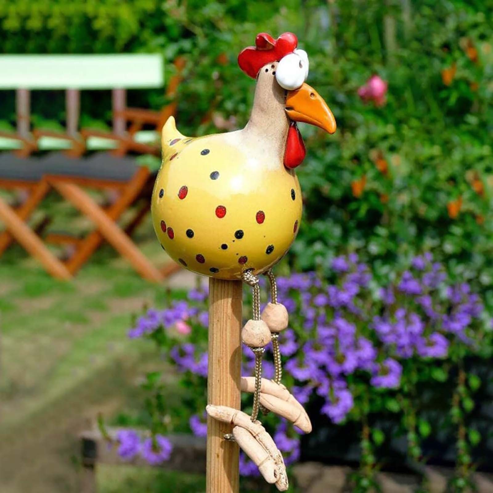 Ceramic Chicken Hilde Garden Animal Figure Garden ... – Grandado