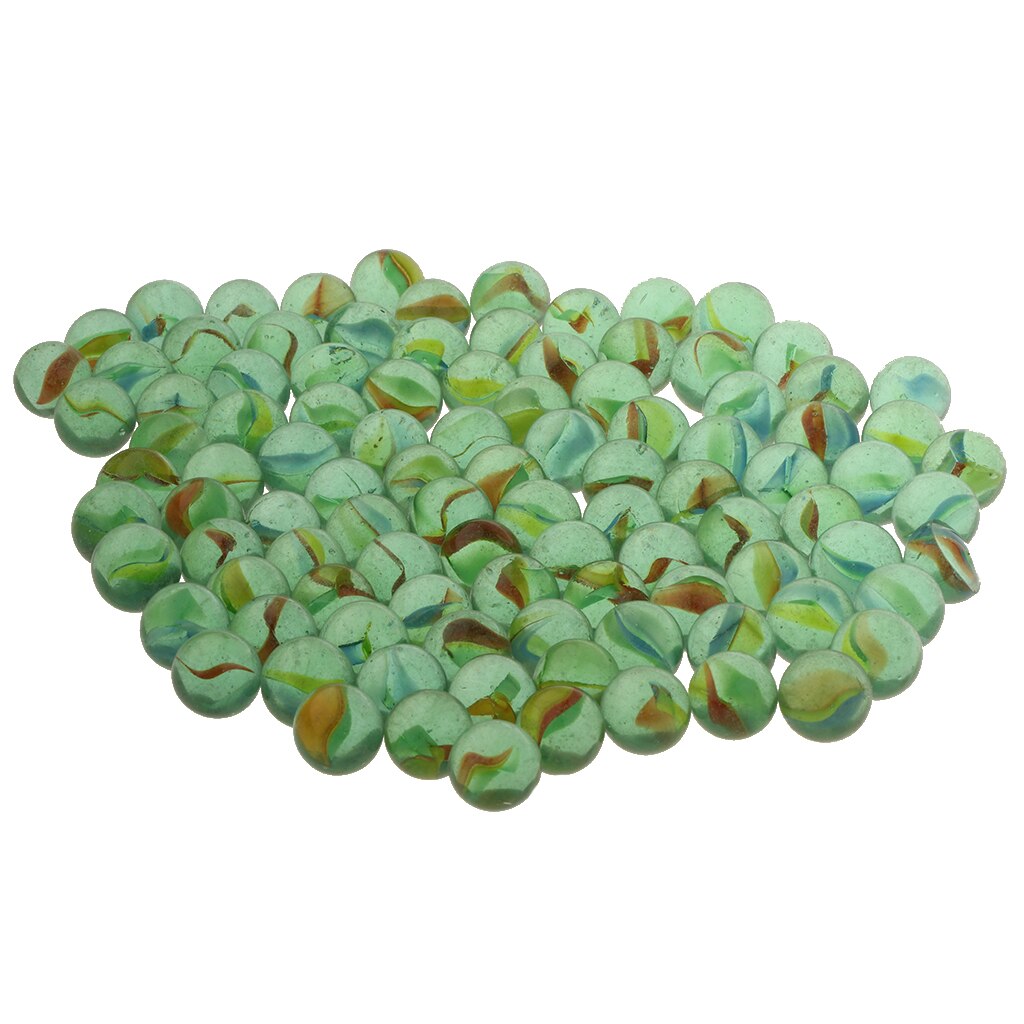 100 PCS 16mm Green Petal Glass Marbles Solitaire T... – Grandado
