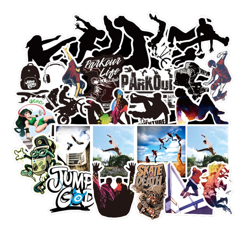 50PCS Extreme Sports Parkour Sticker Skateboard La... – Grandado