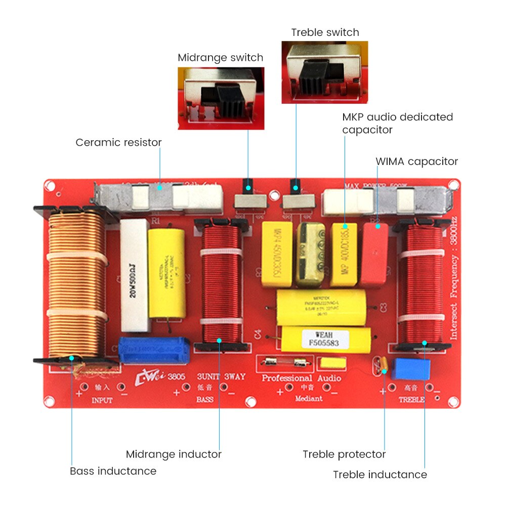 Aiyima 700W 3 Way Audio Crossover Treble Midrange ... – Vicedeal