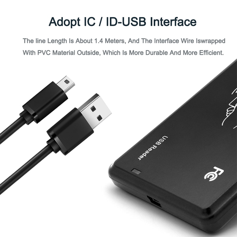 RFID Reader 125khz EM4100 USB RFID ID Contactless ... – Grandado