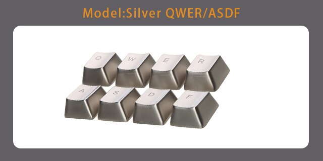Voor Mechanische Toetsenbord Mx As Zilver/Golden Metal Keycaps Keypress ...
