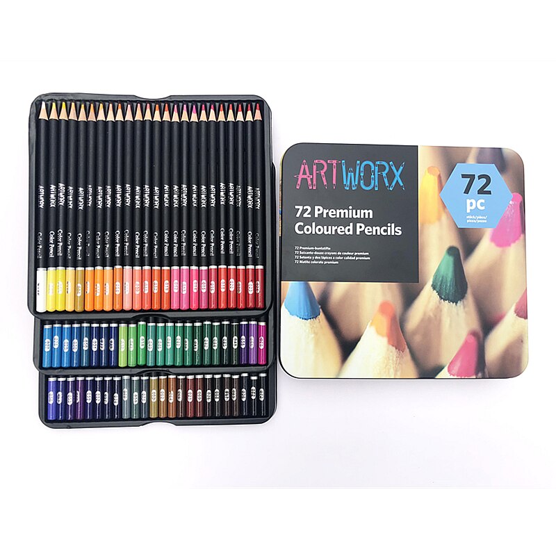 72 Premium Colored pencils / color pencil set iron... – Grandado