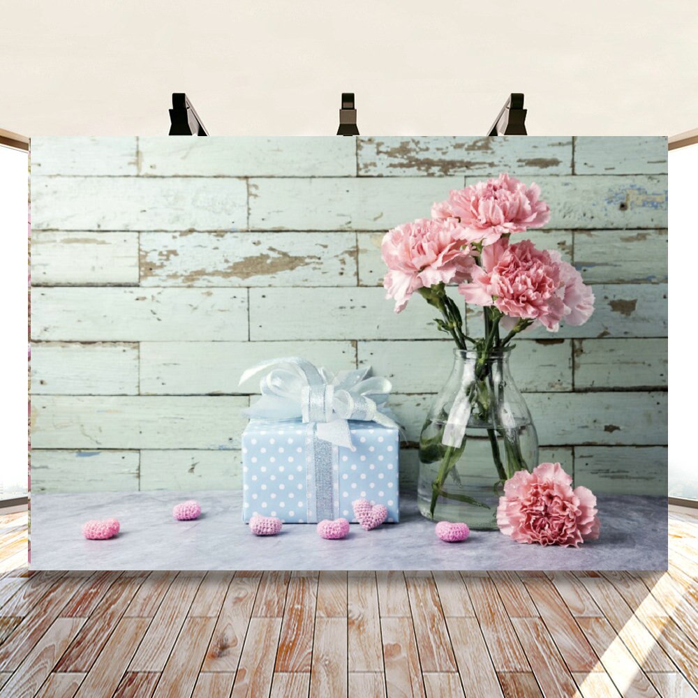 Silver Plank and Rose Mother's Day Backdrop Photog... – Grandado