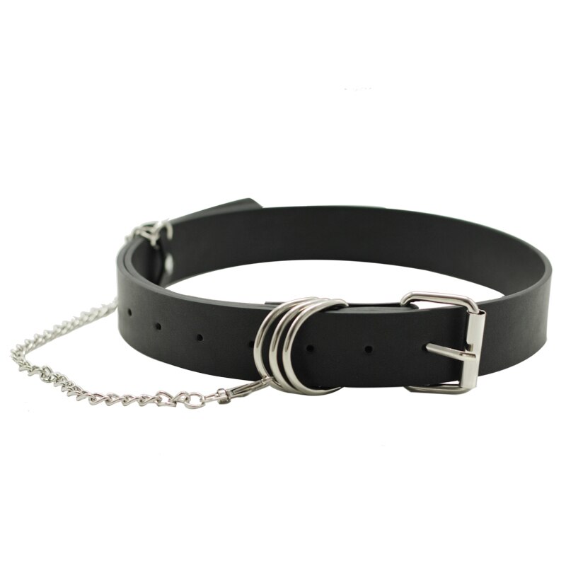 Lady Black soft PU Leather Belts With Chain Luxury... – Vicedeal