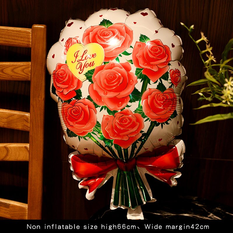 1pcs/Marriage Proposal Balloon Rose Decoration Alu... – Grandado