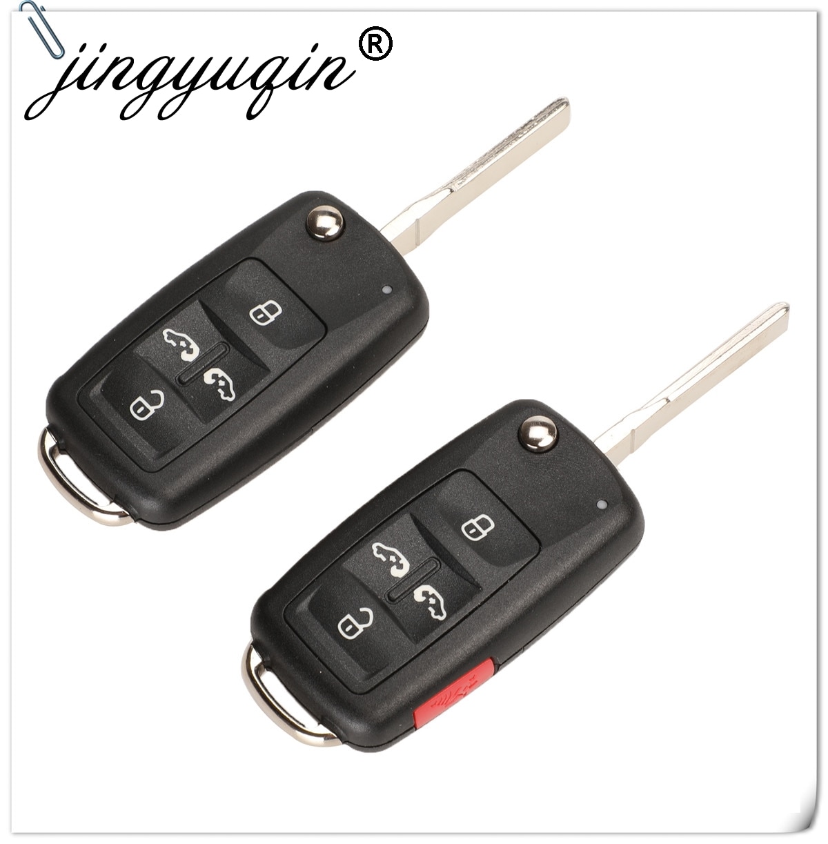 jingyuqin 2/3/4/5 Button Folding Remote Car Key Sh... – Grandado