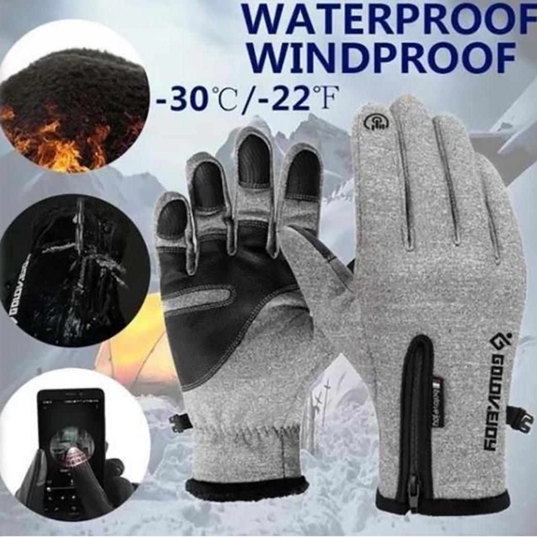 Cold-proof Unisex Waterproof Winter Gloves with Zi... – Vicedeal
