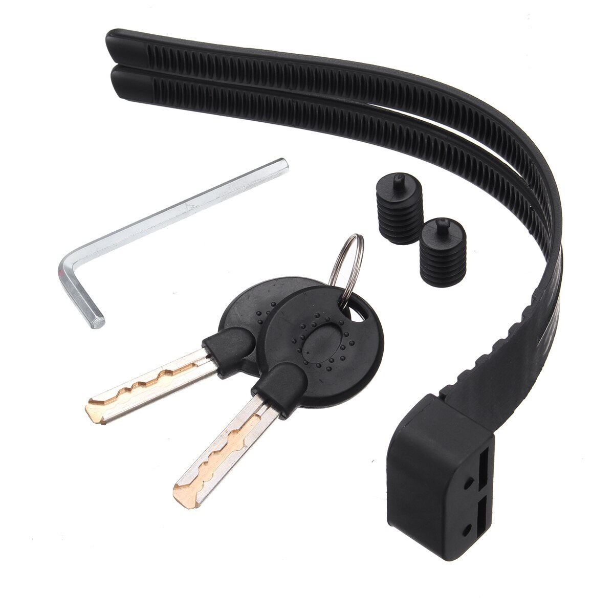 one Black neutral folding lock bicycle lock anti-t... – Vicedeal
