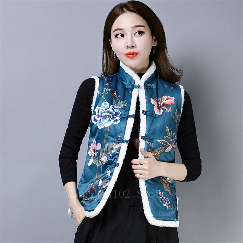 Year Women Chinese Traditional Vest Retro Winter E... – Vicedeal
