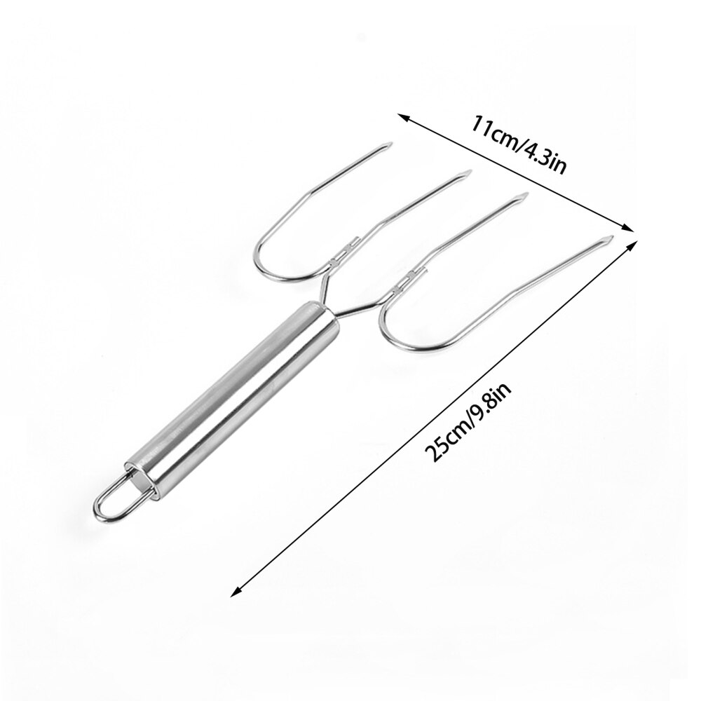 BBQ Fork Stainless Steel Silver Long Handles Durab... – Grandado