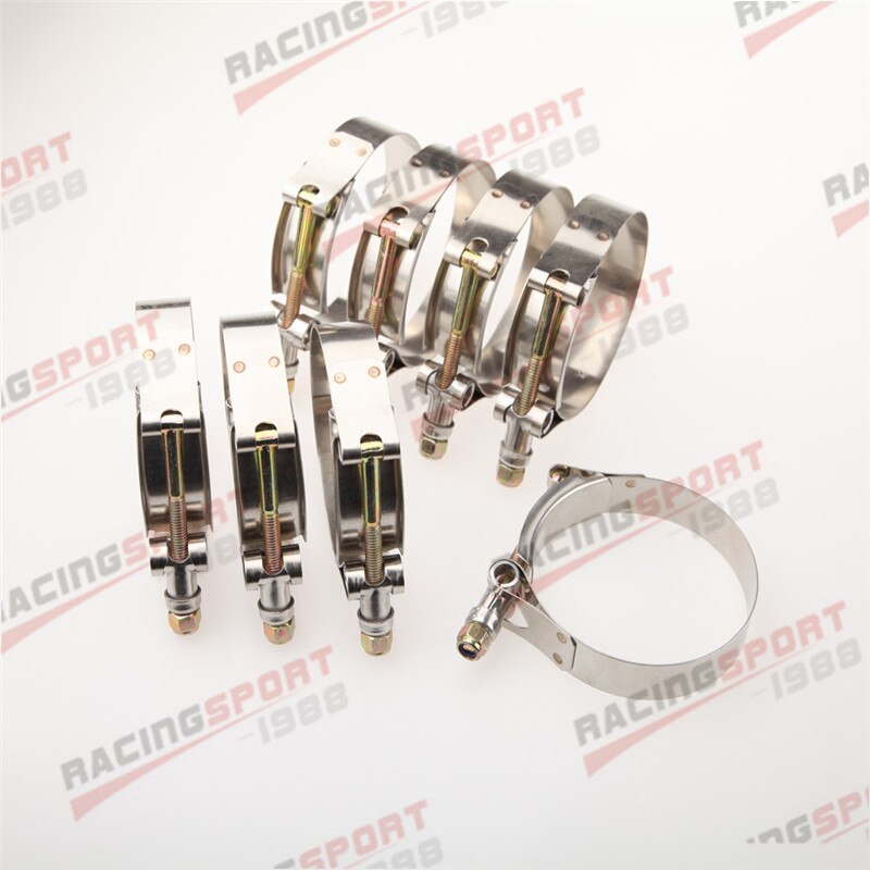 8PCS 1" inch Turbo Pipe Hose Coupler T-bolt Clamps... – Grandado