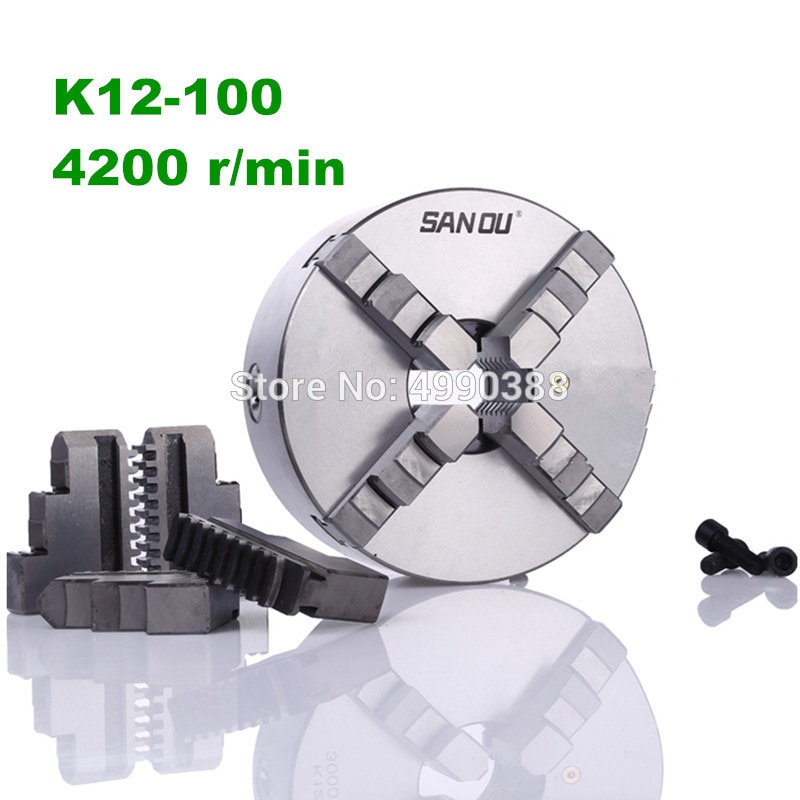 SANOU brand K12-100 four jaw self-centering chuck ... – Grandado