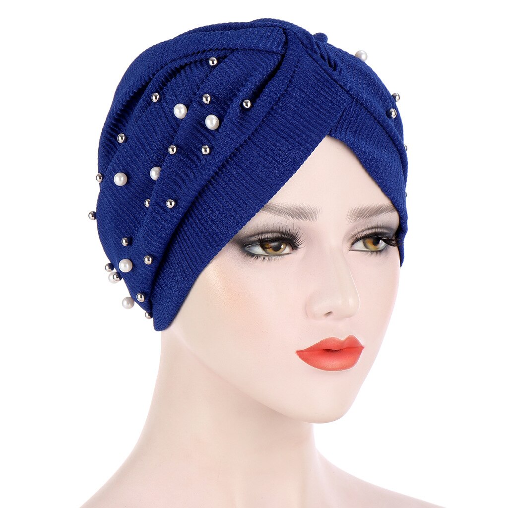 Women Stretch Turban Caps India Hat Female Head Wr... – Grandado