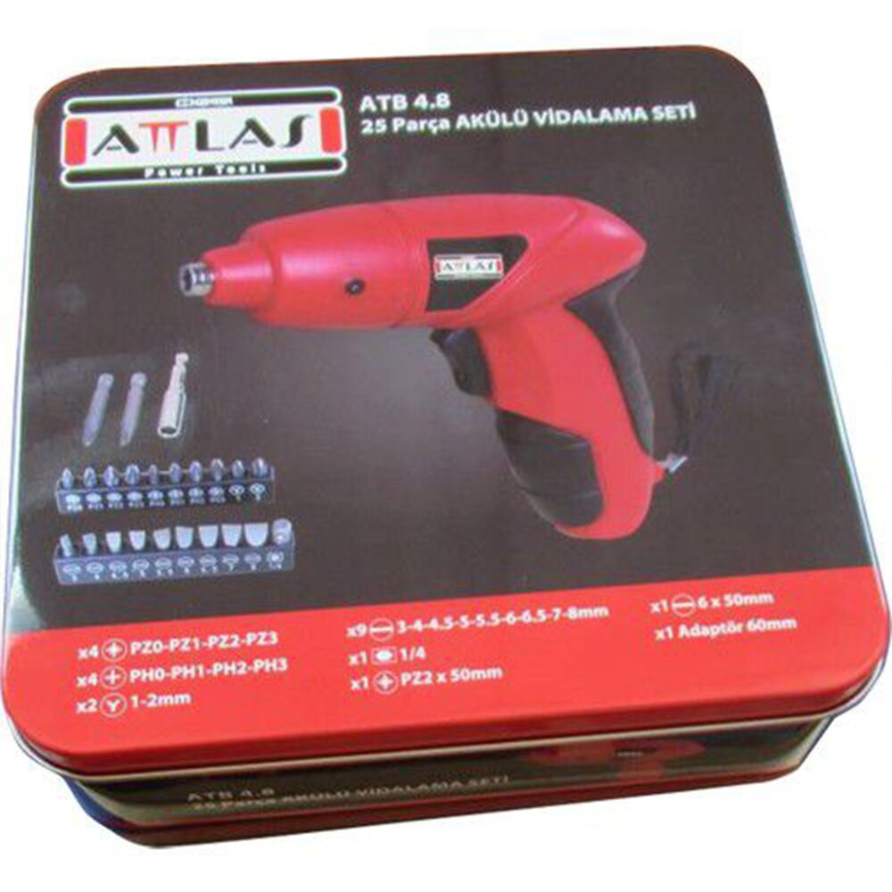 Attlas ECO 4.8V Cordless Screwdriver 24 Piece Set ... – Grandado