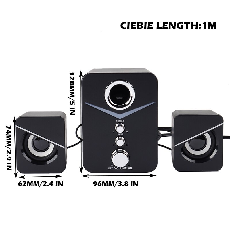 MAYITR 3pcs Surround Bass Stereo Portable Computer... – Grandado