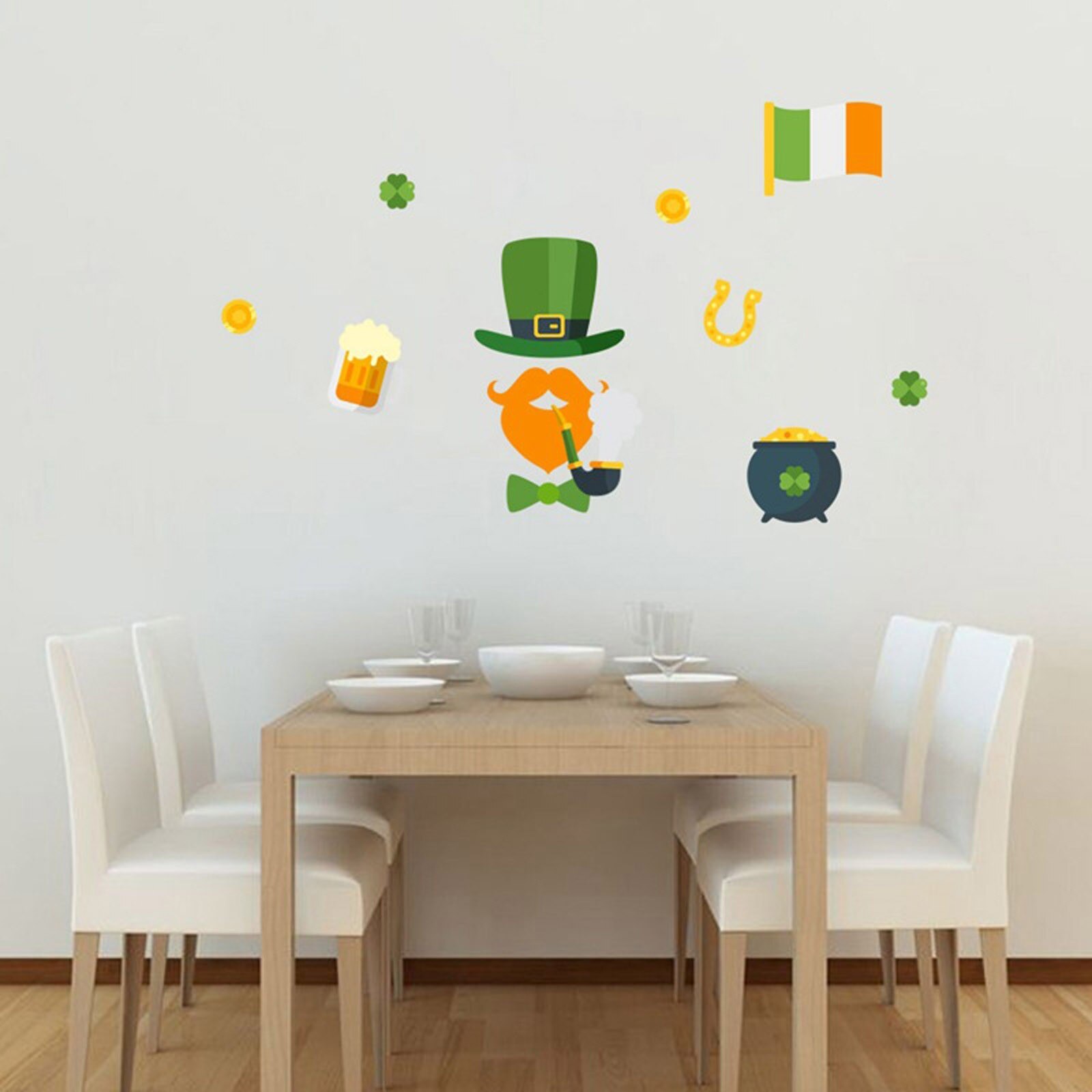Funny Set of St. Patrick's Day Window Stickers Iri... – Grandado