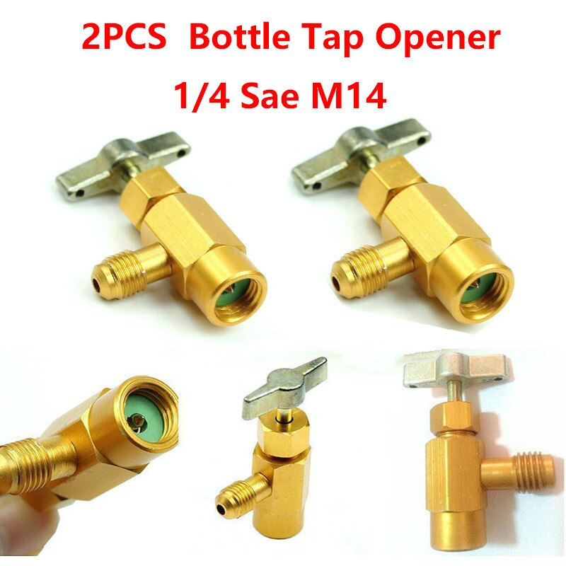 2 stk 1/4 gevind adapter r -134a kølemiddel dåse d... – Vicedeal