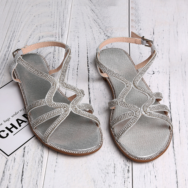 Luxe Zomer Vrouwen Sandalen Kristal Platform Platt... – Grandado Luxe Zomer Vrouwen Sandalen Kristal Platform Platt... – Grandado