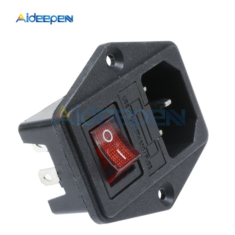 1Pcs Ac 250V 10A Zwart Rood Stopcontact 3-Pin Term... – Vicedeal