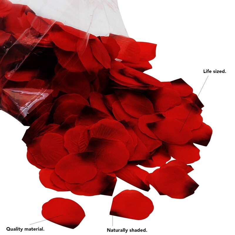 3000 Pcs Red Flower Artificial Rose Petals for Wed... – Grandado