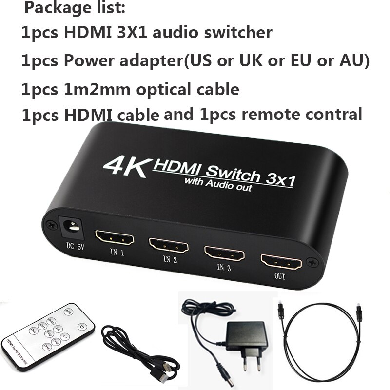 3 Port 4K*2K 1080P Switcher HDMI Switch Selector 3... – Grandado