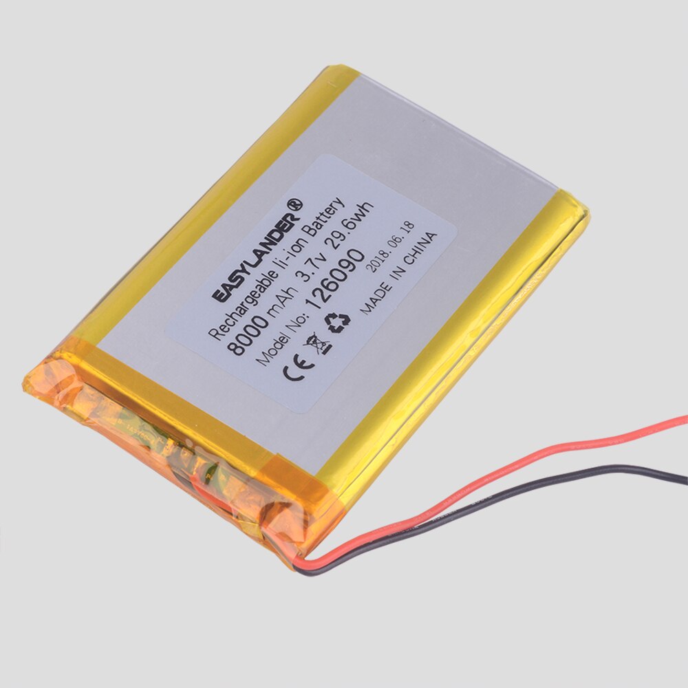 126090 3.7 V lithium polymer 8000 mah DIY mobile e... – Grandado