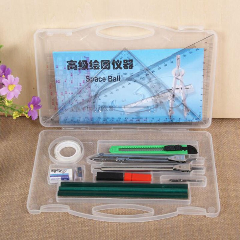 A Set Drawing Suit Compasses Ruler Set Student Rul... – Grandado