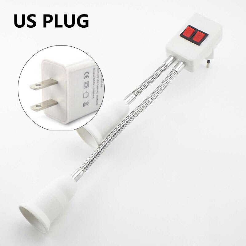 Dual E27 Lamp Bulb Bases Holder Adapter On/Off Swi... – Vicedeal