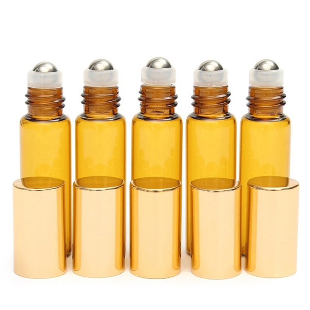 5/10ml Portable Amber Glass Roller Bottle Bottles ... – Grandado