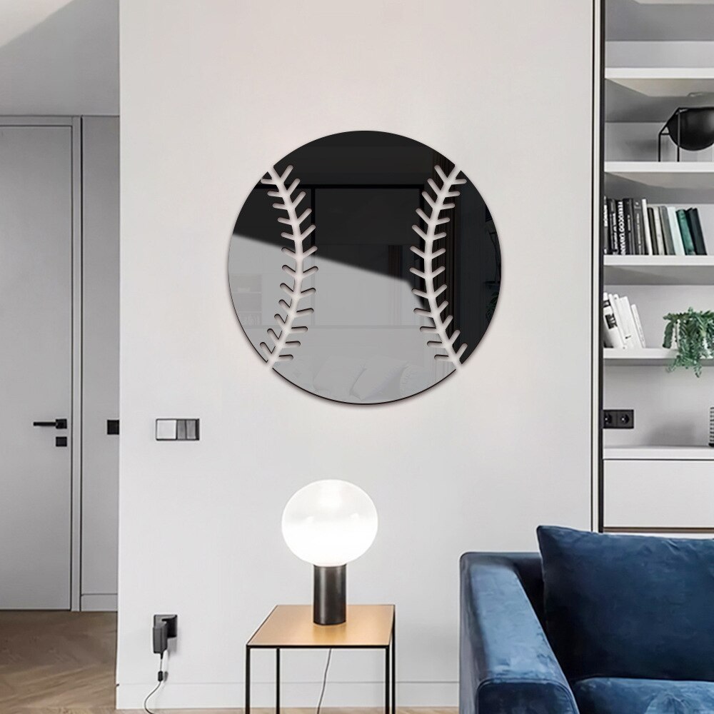 Mirror acrylic baseball DIY combination home wall ... – Grandado