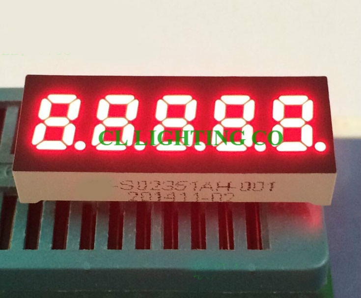 0.23 inch 5 Bit RED Digital Tube LED Display 7 Seg... – Grandado