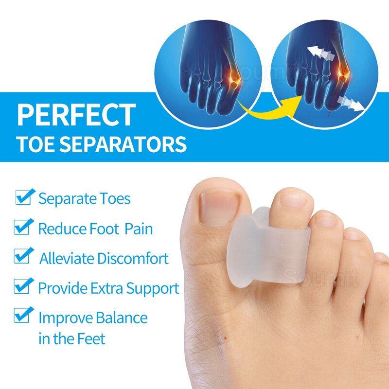 Soft Silicone Gel Toe Separator for Hallux Valgus ... – Grandado