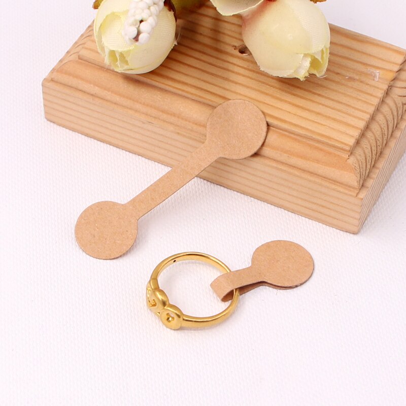 100 Stks/partij Wit Papier Sieraden Ring Stickers ... – Vicedeal