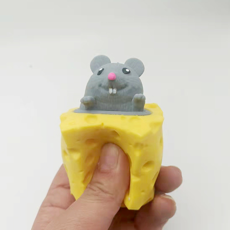 Stress-relieving Pet Cheese Mouse Cheese Pinch Fun... – Grandado
