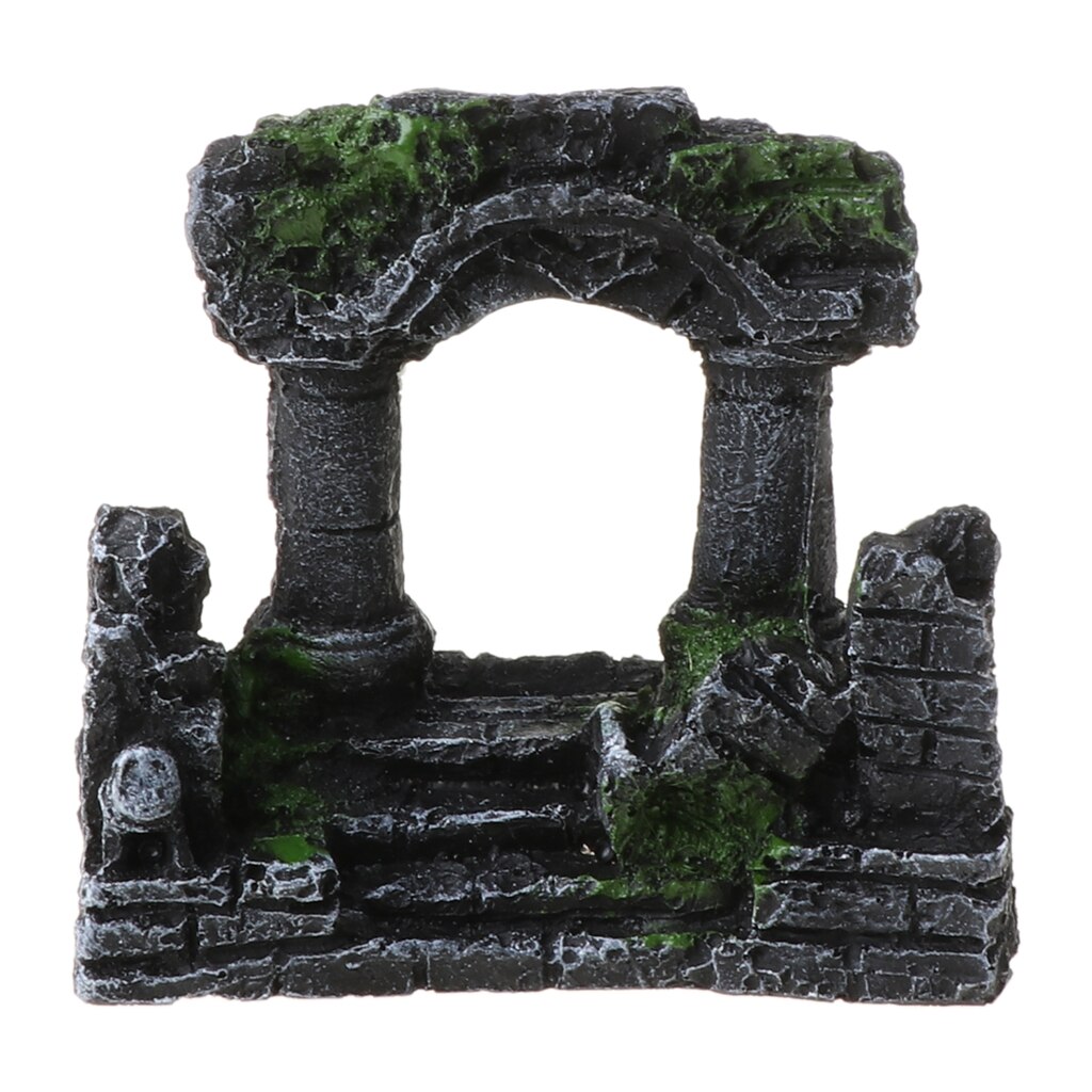 Resin Rome Square Stone Pillars Bi-Columns Aquariu... – Grandado