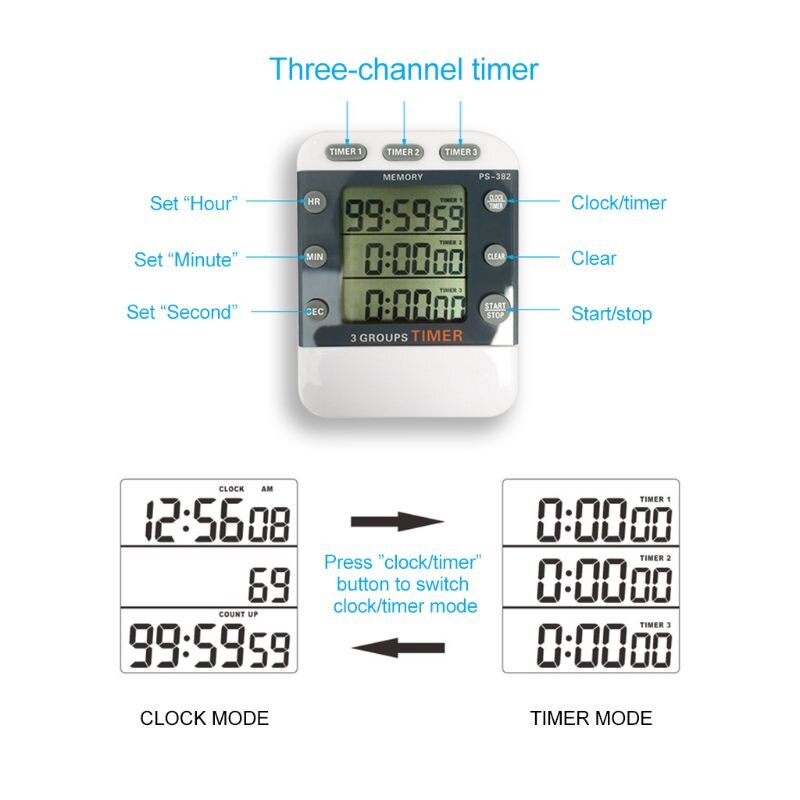 Kitchen Timer Sports Timer 99 Hours Digital Calcul... – Grandado