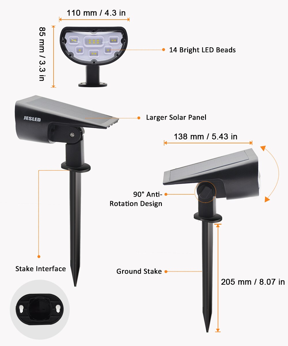 Solar Led Light Outdoor Solar Lamp Waterproof IP67... – Grandado