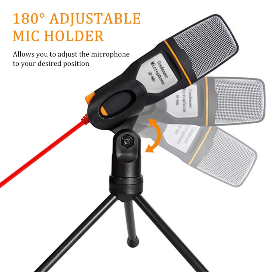 1set 3.5mm Recording Condenser Microphone With Tri... – Grandado