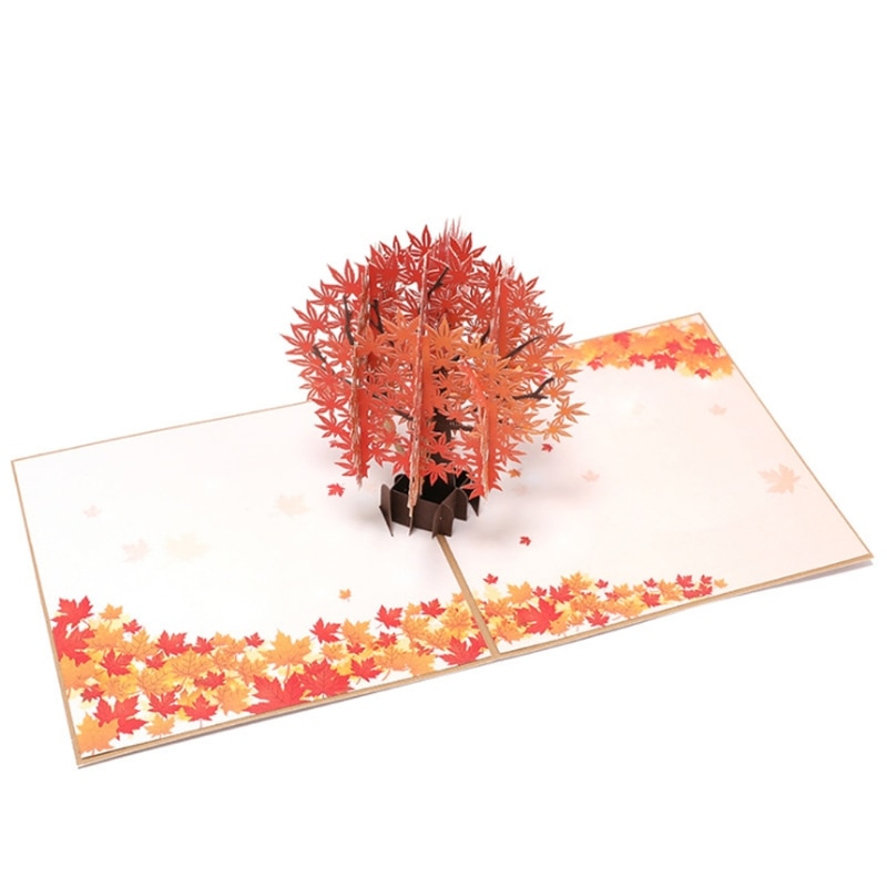 3D Pop Up Card Maple Tree Greeting Anniversary Gre... – Grandado
