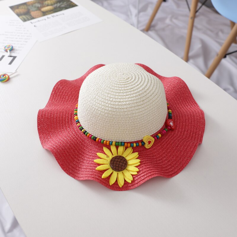 summer kids girl casual straw hat Child baby beach... – Grandado