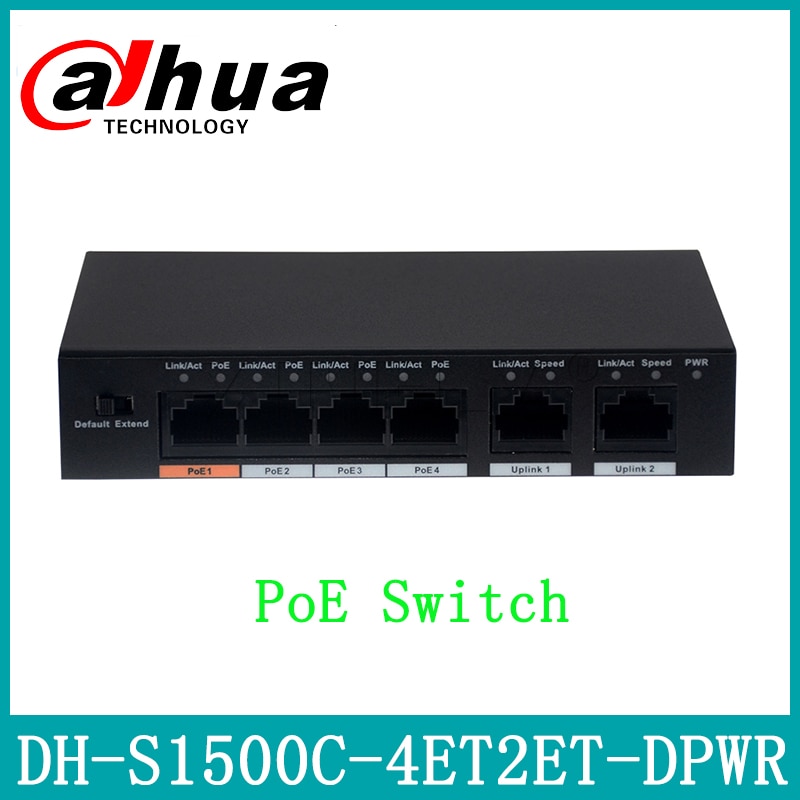 Dahua 4ch PoE Switch DH-S1500C-4ET2ET-DPWR 4CH Eth... – Vicedeal