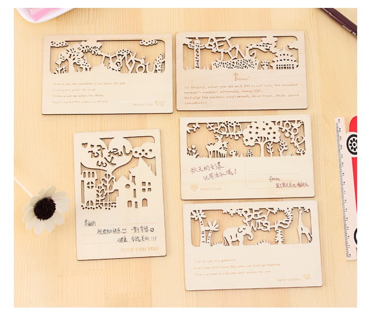 Wooden Handmade Kirigami & Origami 3D Greeting Car... – Grandado