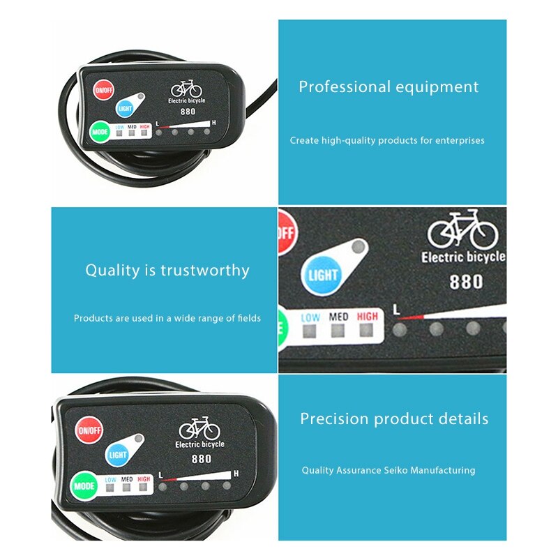 LED Display 24V 36V 48V Electric Bicycle KT LED LED 880 E-Bike Control ...