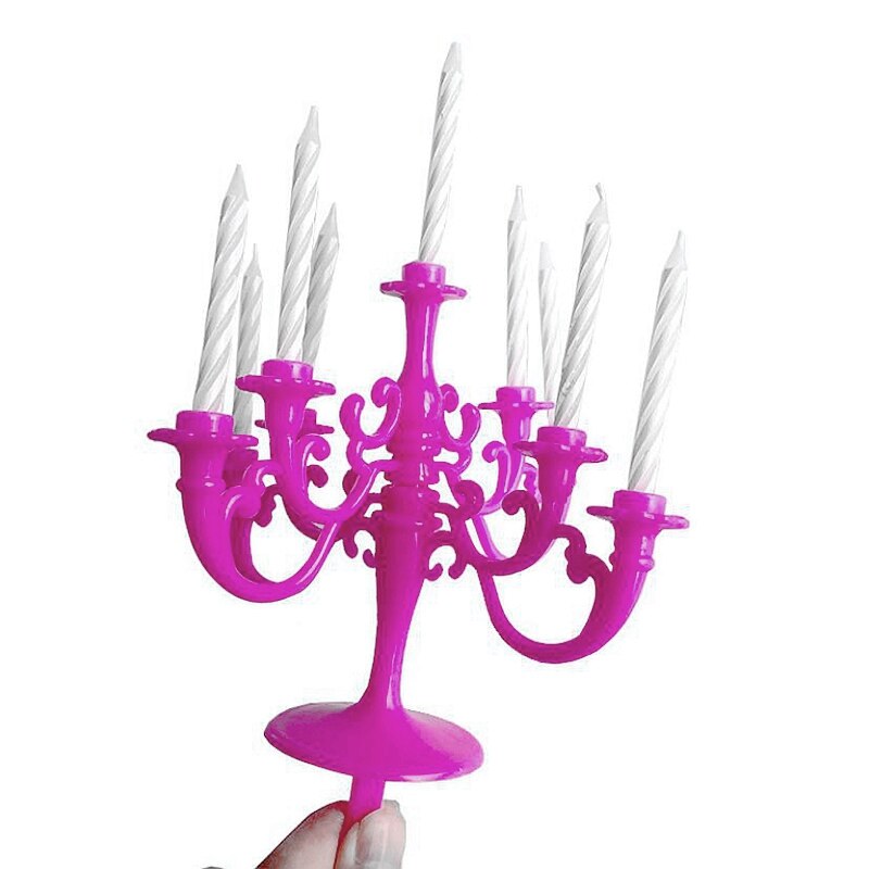 ! 9pcs Candles and Candlestick Bracket 1 Set Cake ... – Grandado