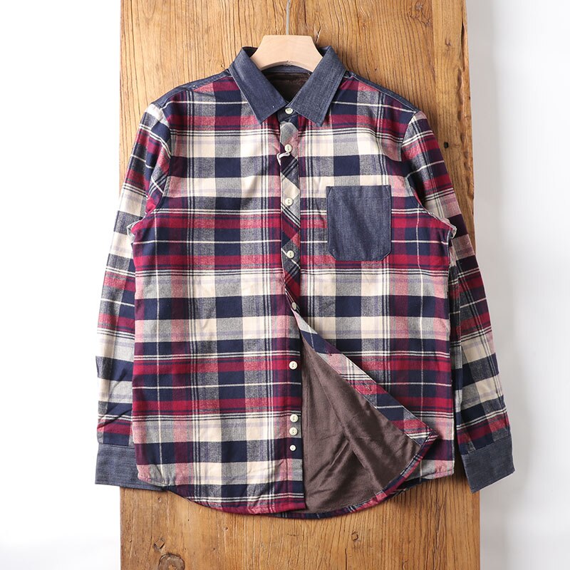 Mannen Herfst Winter Lamswollen Voering Casual Shi... – Grandado