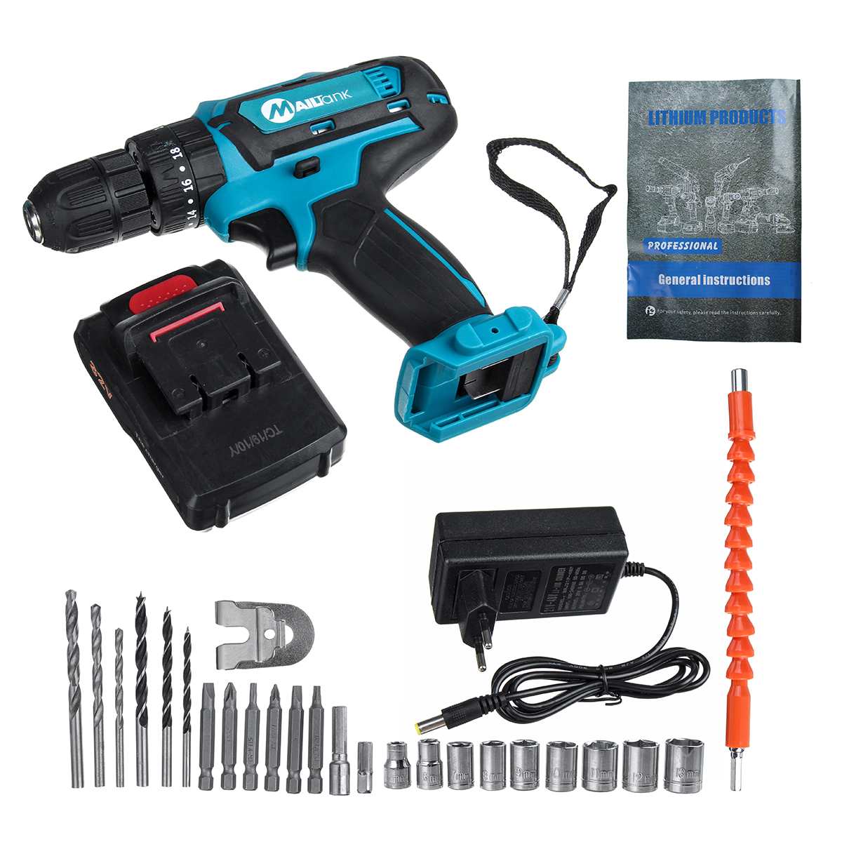 32V 2 Speed Cordless Electric Drill Hammer Screwdr... – Vicedeal